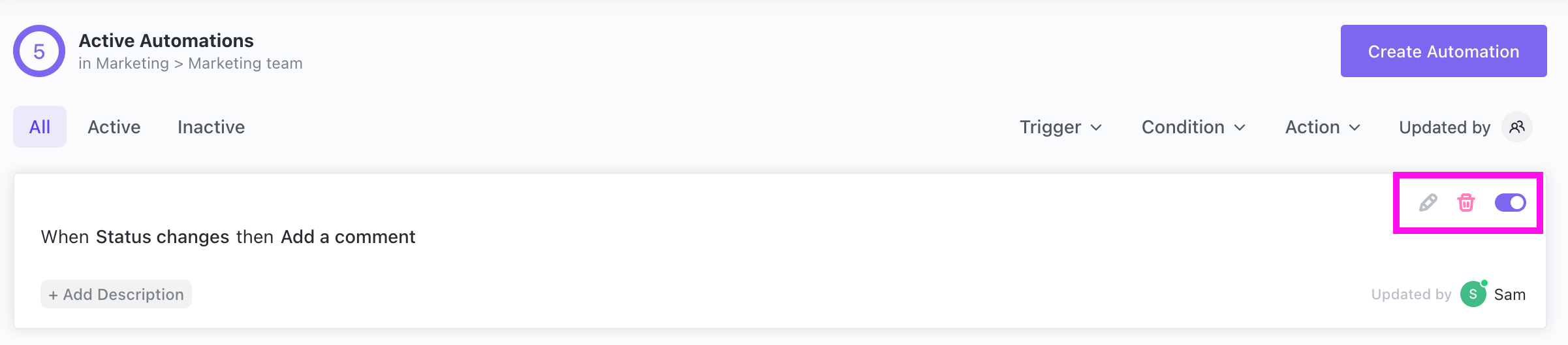 Manage Automations – ClickUp Help