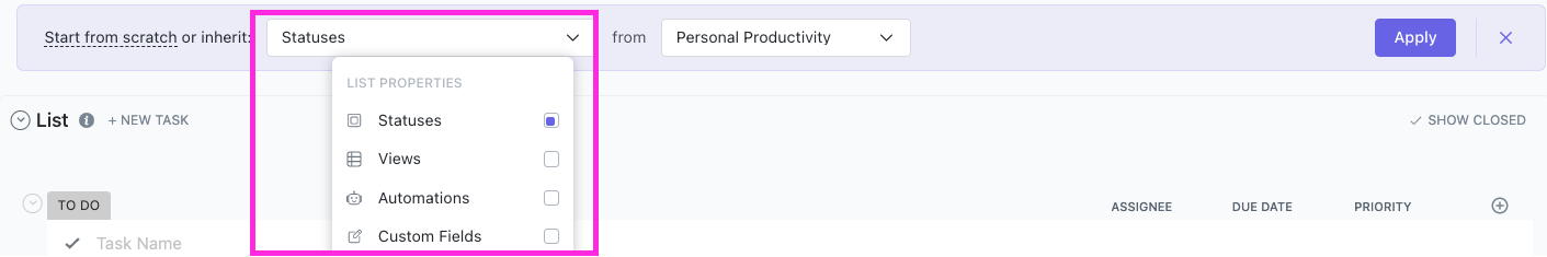 Create and edit Spaces – ClickUp Help