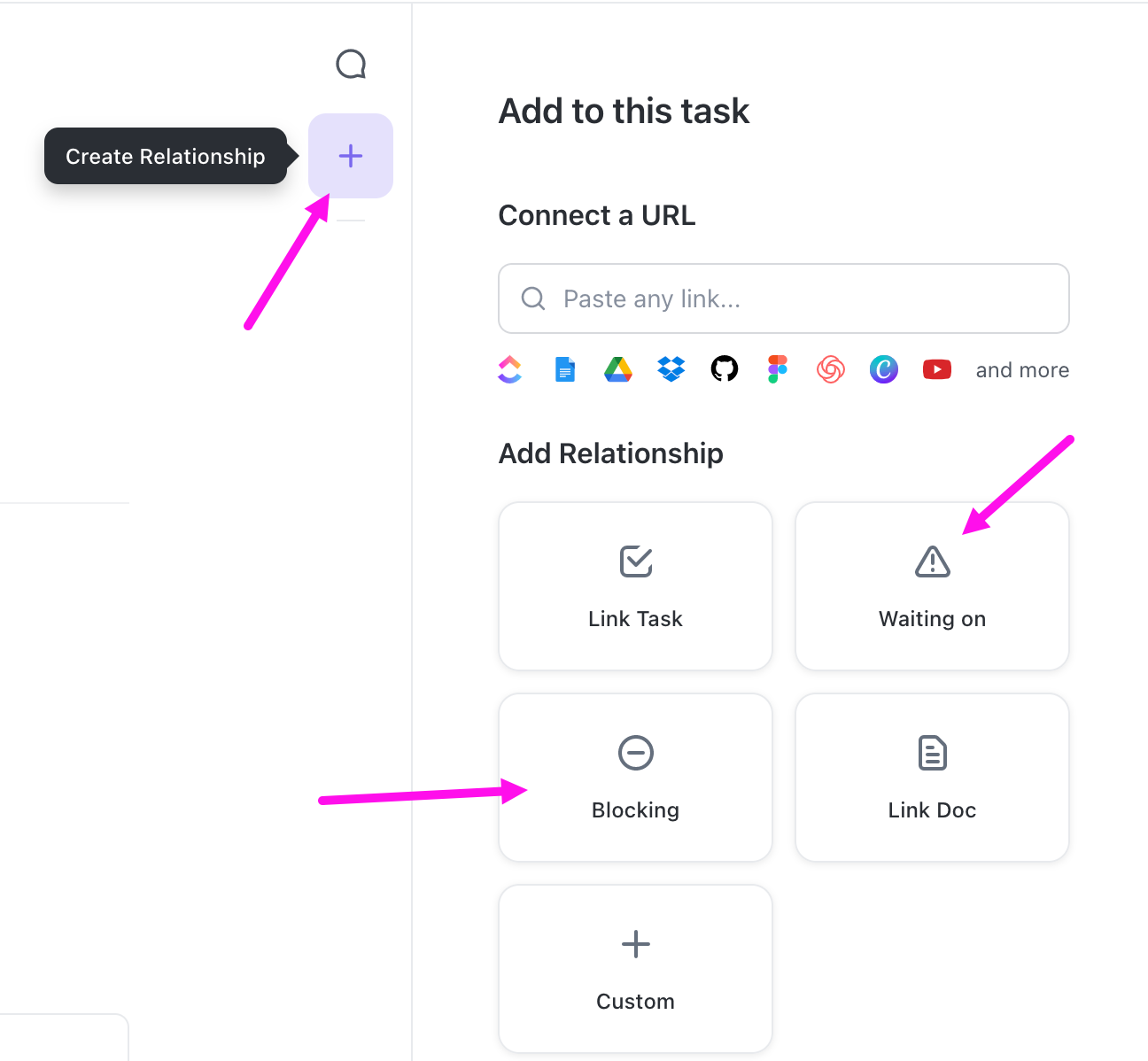 Create Dependency Relationships In Tasks Clickup Help 8152