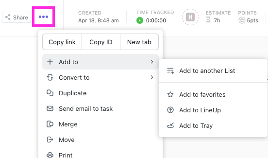 Tasks in Multiple Lists – ClickUp Help