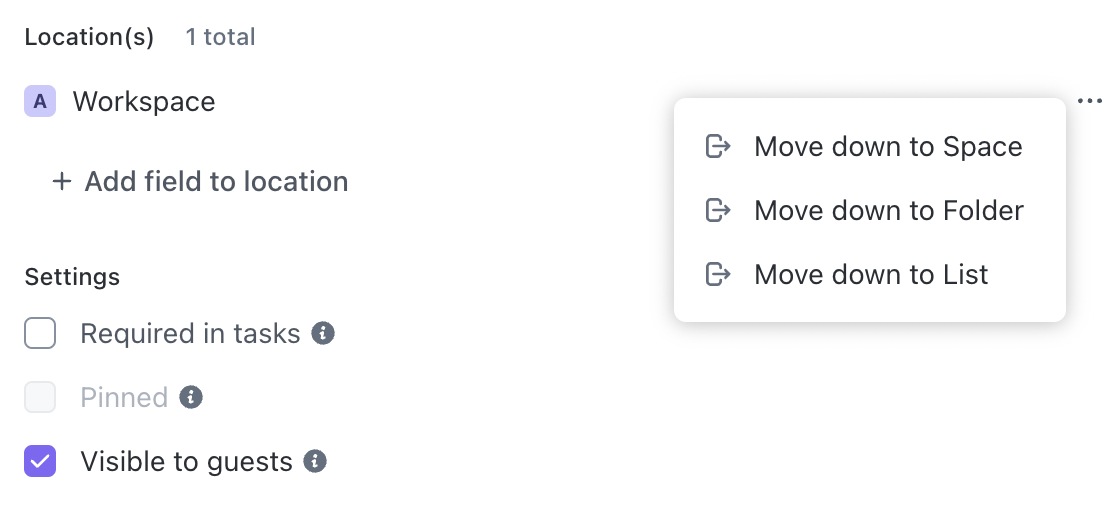 Add Or Move Custom Fields With Custom Field Manager Clickup Help 