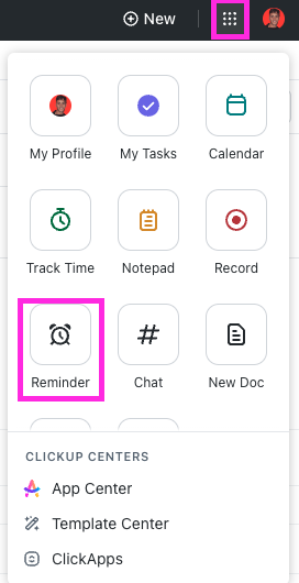 Intro to reminders – ClickUp Help