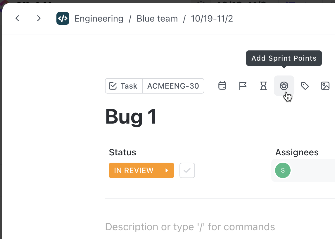 Use Sprint Points – ClickUp Help