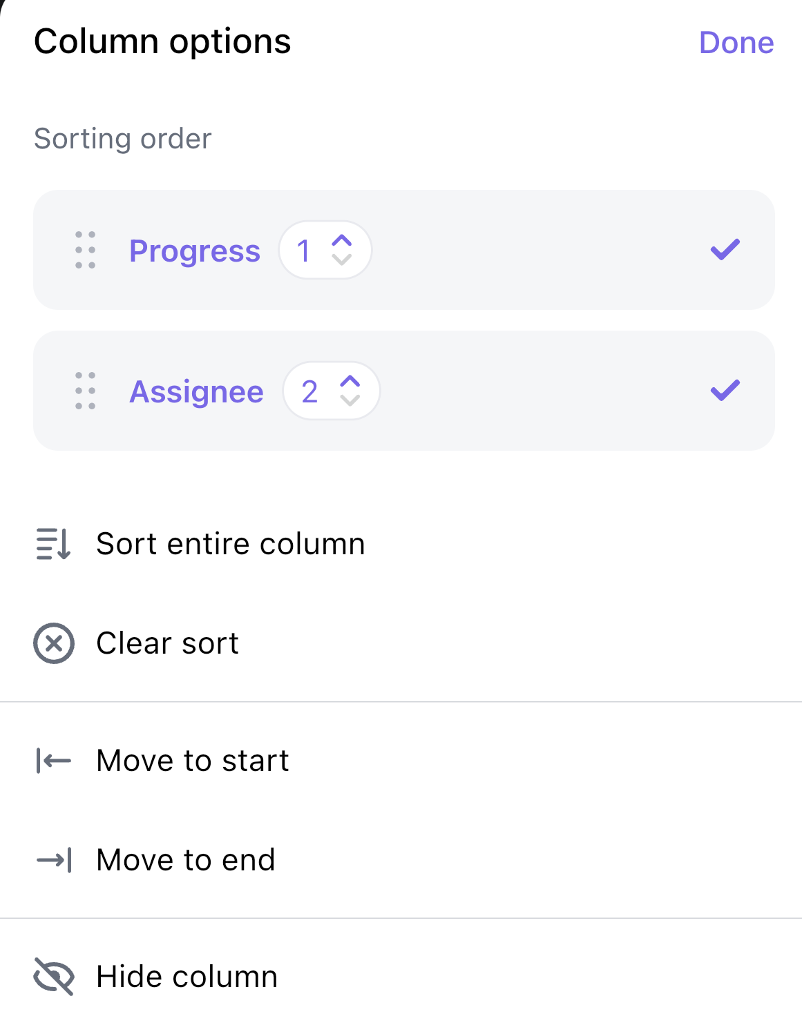 Group, sort, and filter tasks in List view on mobile – ClickUp Help