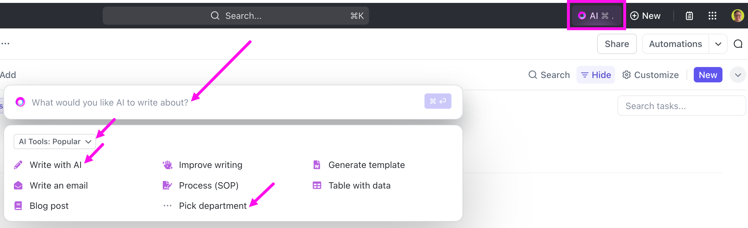 Create a task – ClickUp Help