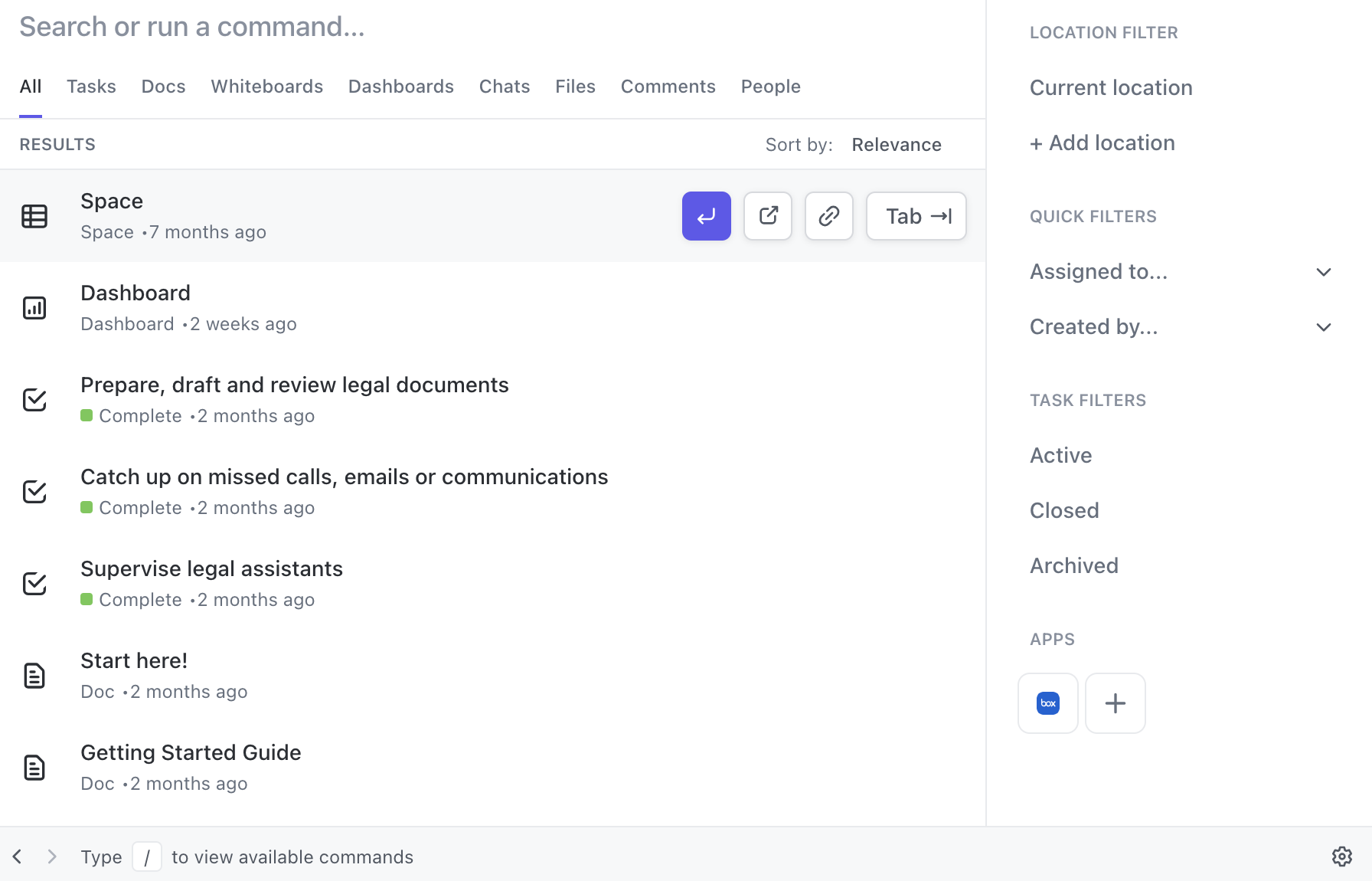 Desktop Command Center – ClickUp Help