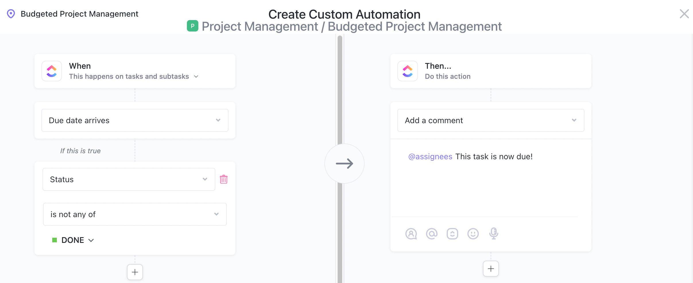 Intro to Automations – ClickUp Help