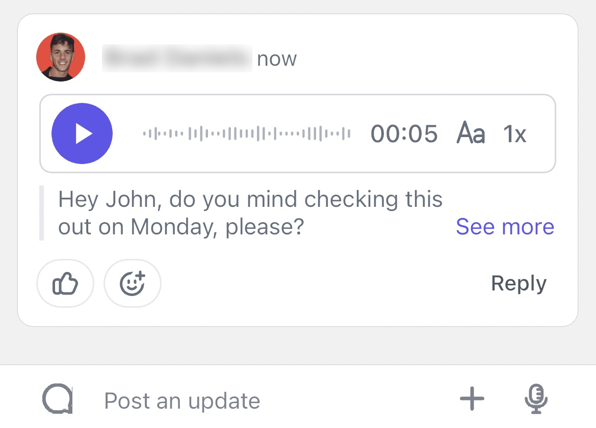 Record and send Voice Clips on mobile – ClickUp Help