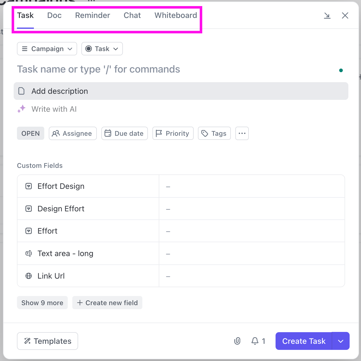Create items – ClickUp Help