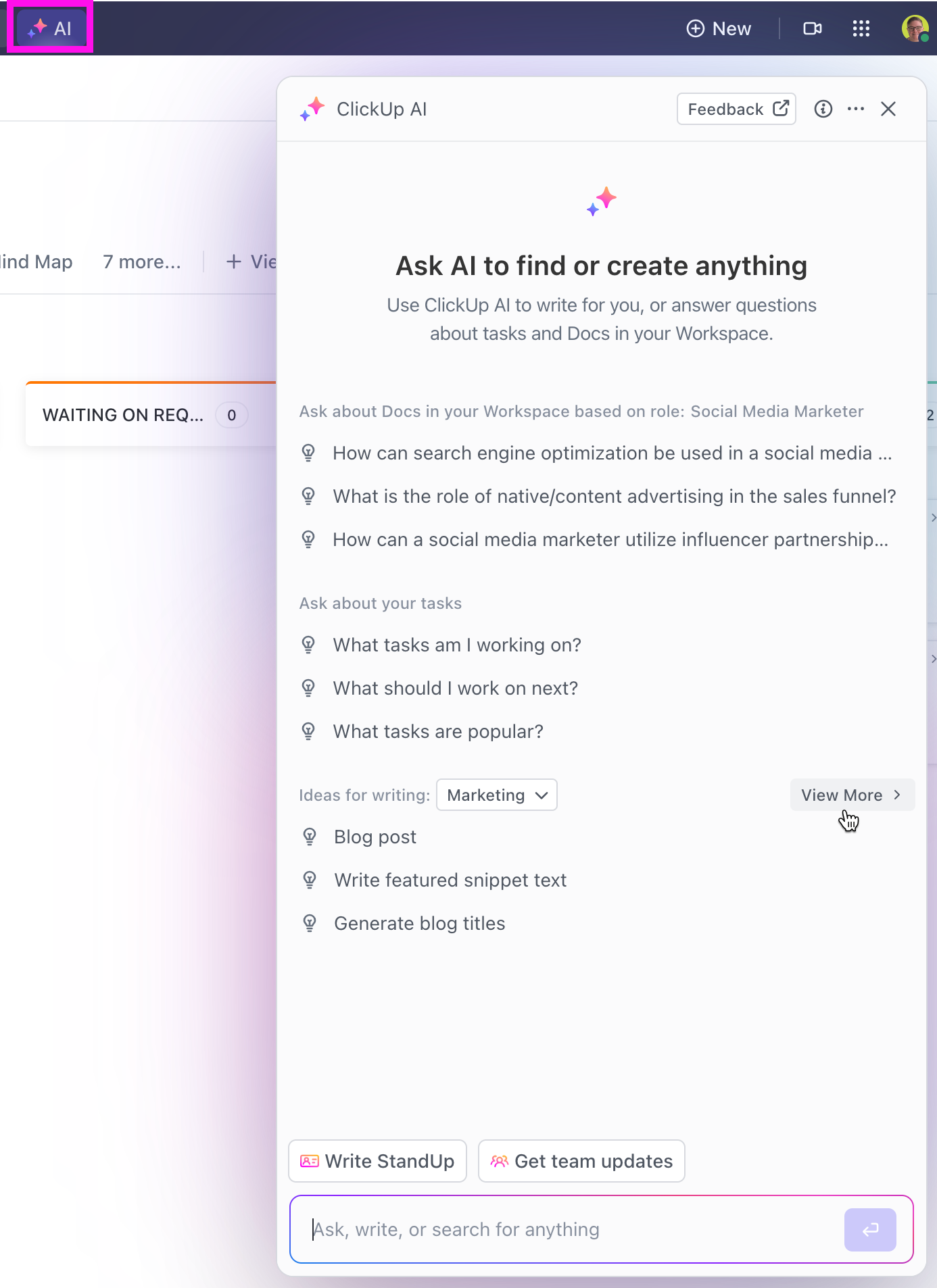 Intro to the toolbar – ClickUp Help