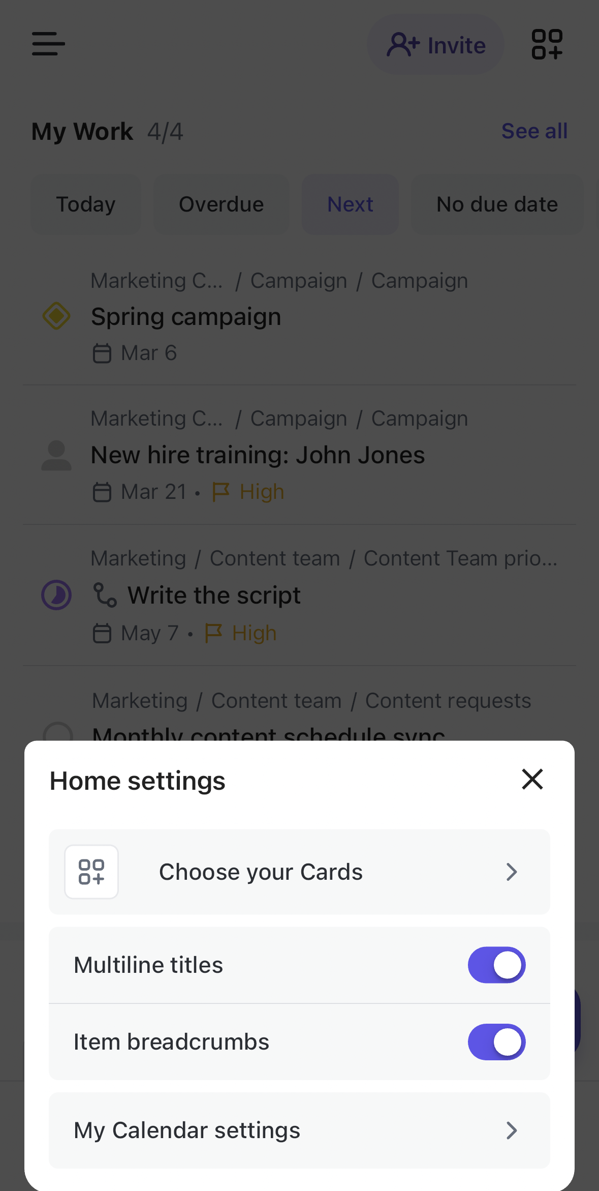 Intro to Home on mobile – ClickUp Help