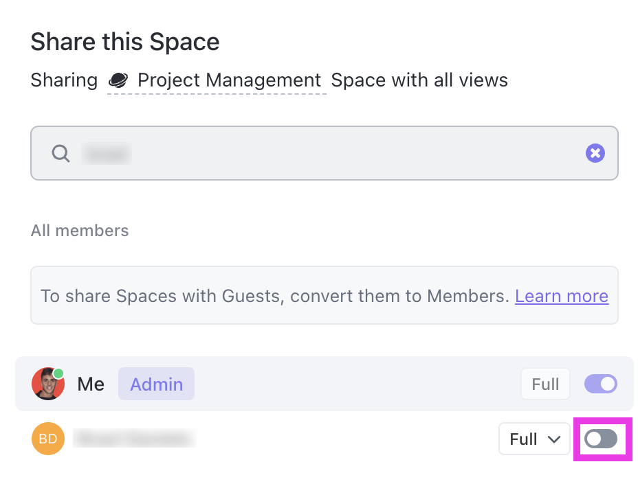Share Spaces, Folders, Lists, and tasks – ClickUp Help