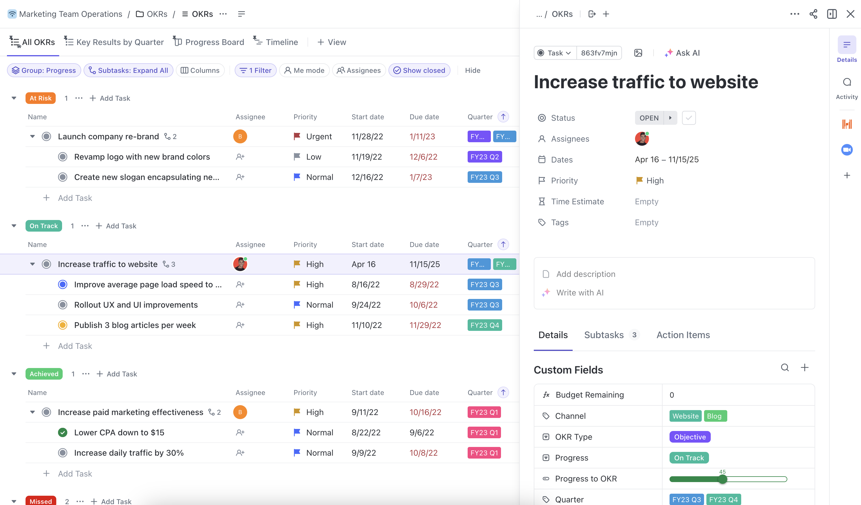 Intro to Task view – ClickUp Help