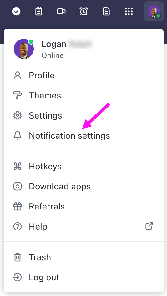 Notification settings – ClickUp Help