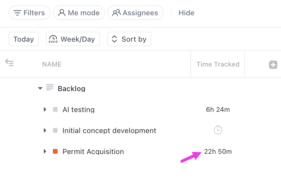 Time Tracking Rollup – ClickUp Help