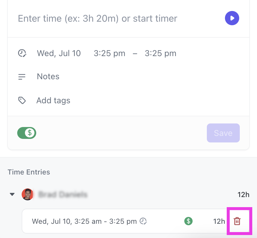 Edit time entries – ClickUp Help