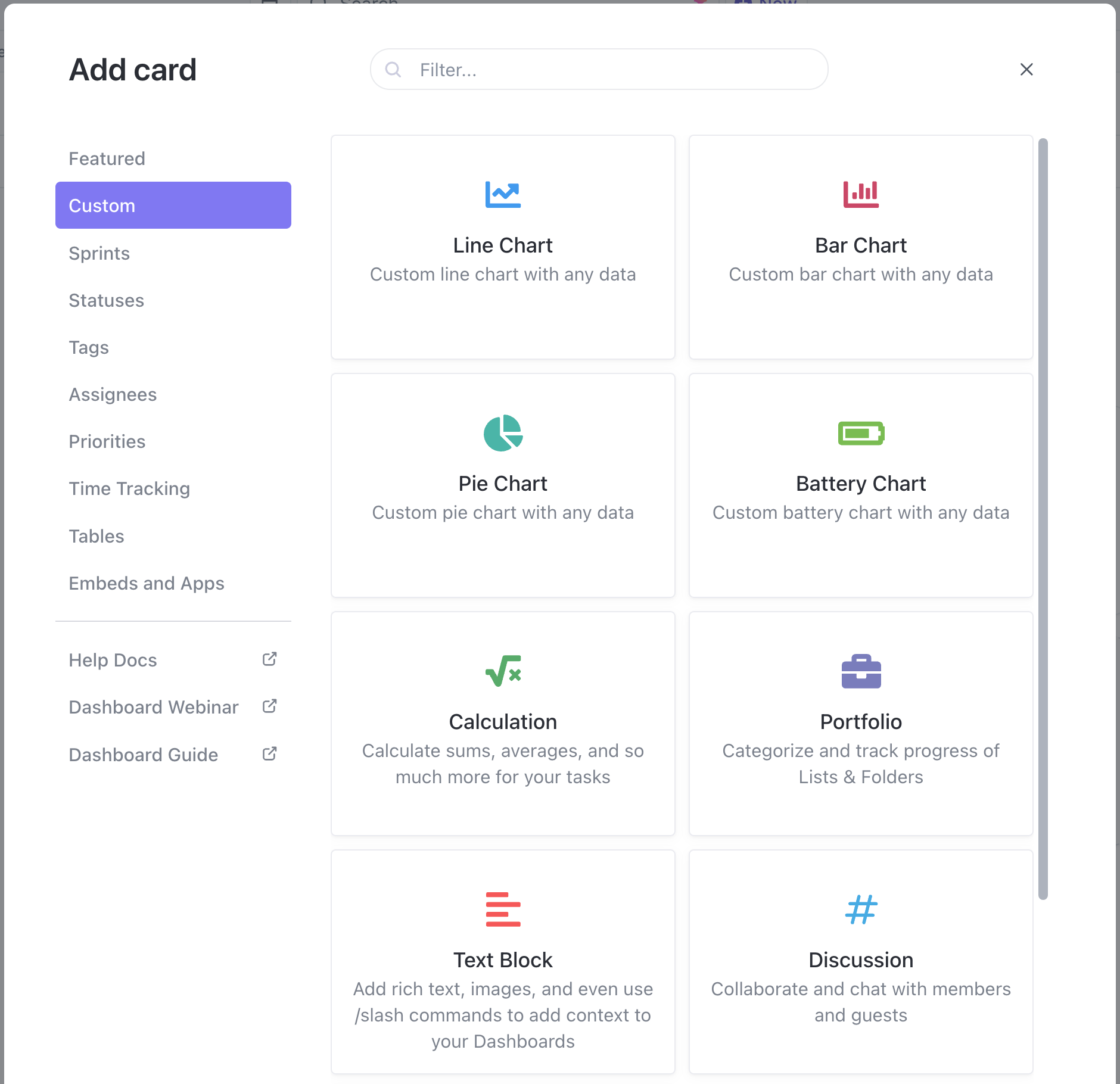 Intro to cards – ClickUp Help