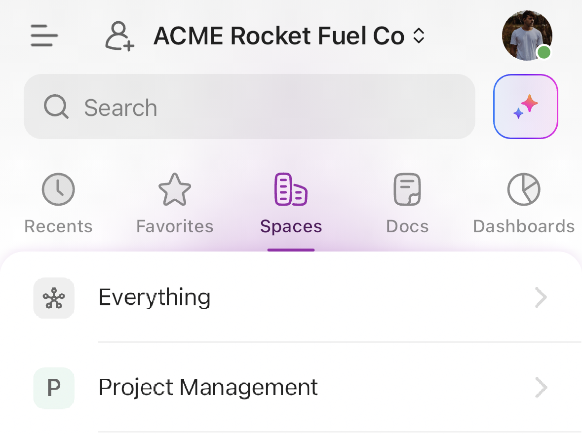 Intro to Home on mobile – ClickUp Help