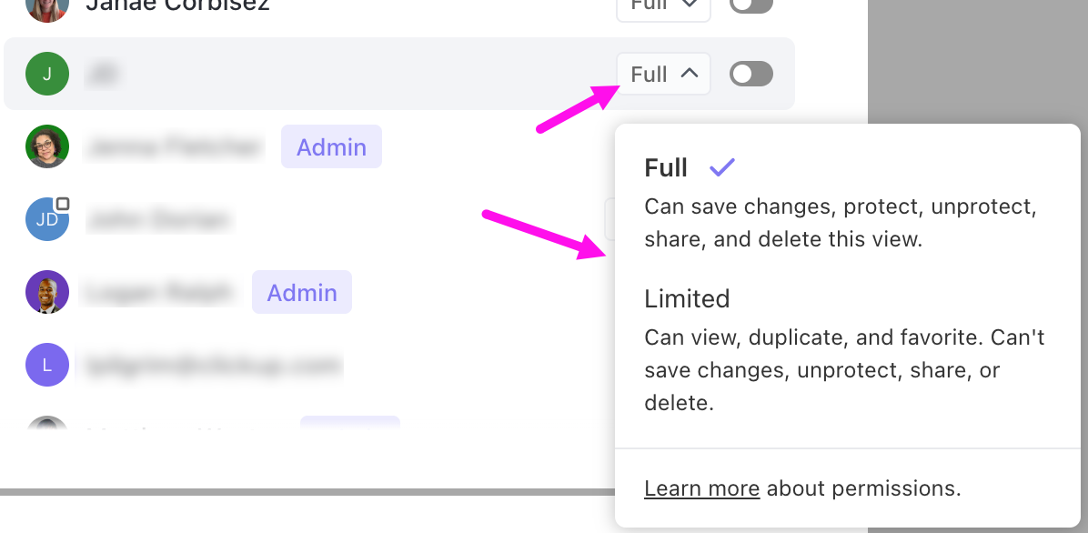 Create and share a private view – ClickUp Help