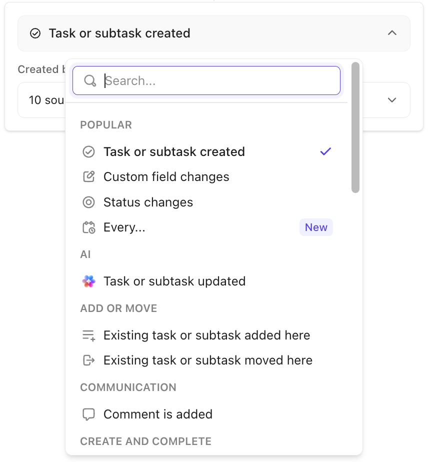 Create an Automation – ClickUp Help