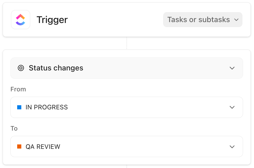 Utilizza i trigger di automazione – ClickUp Help