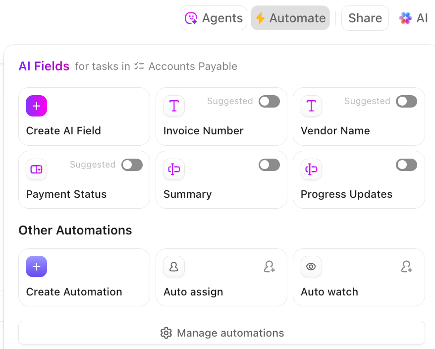 Create an Automation – ClickUp Help