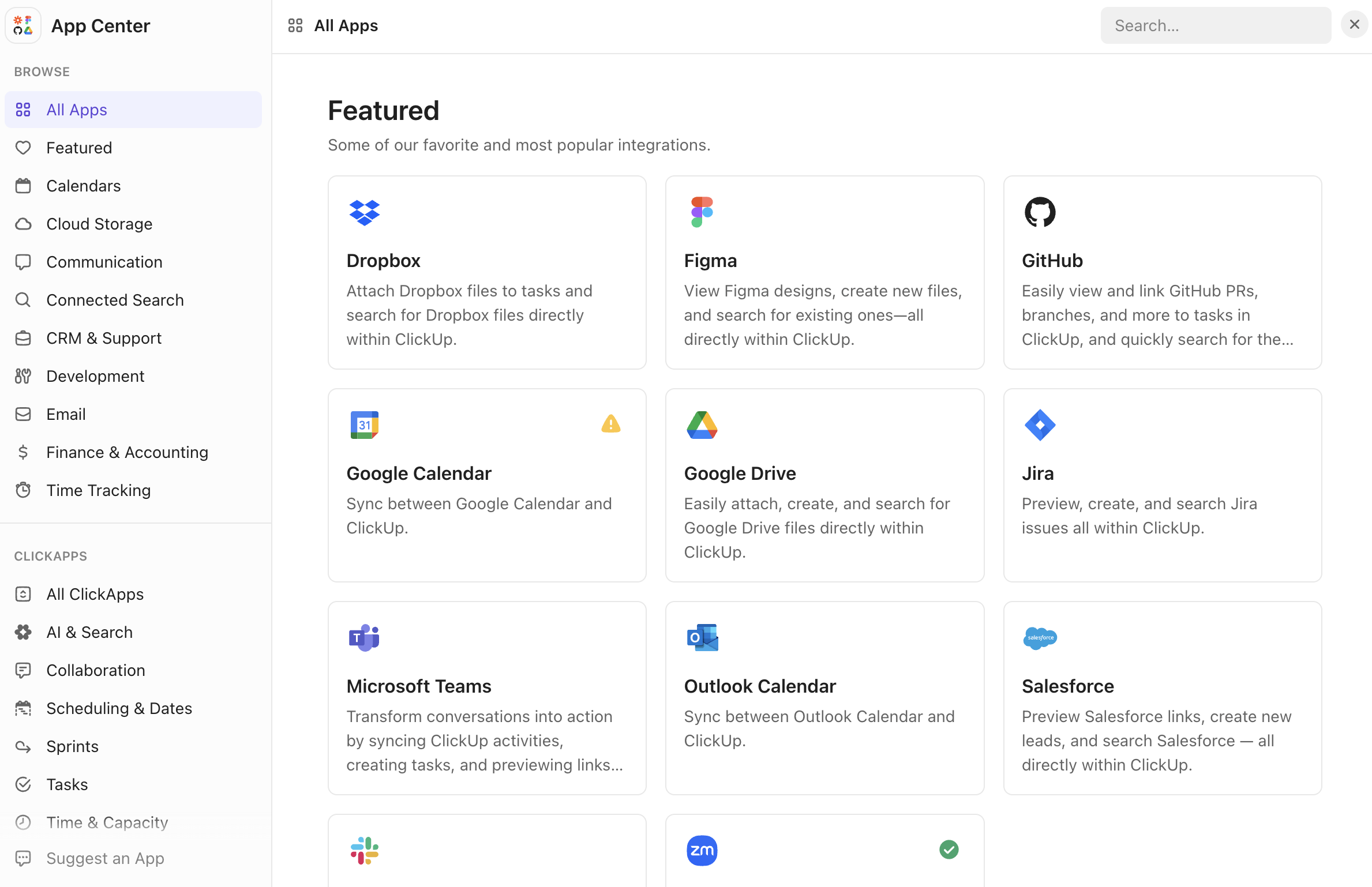 Intro to the App Center – ClickUp Help