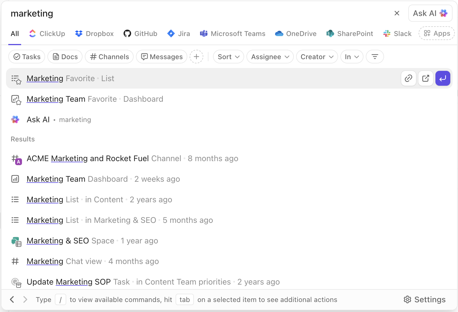 Intro to the Command Center – ClickUp Help