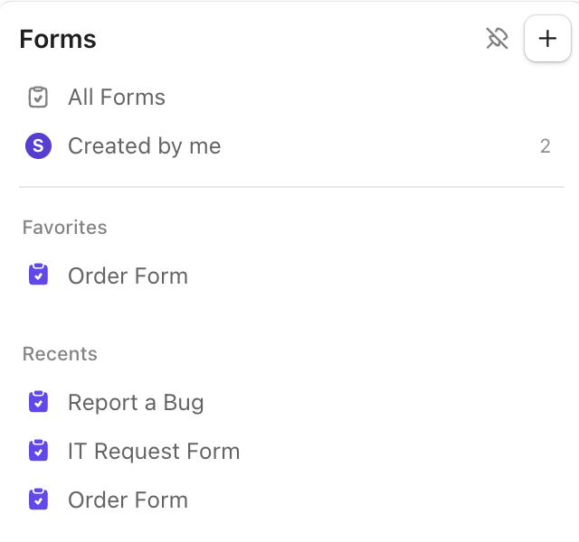 Forms Hub – ClickUp Help