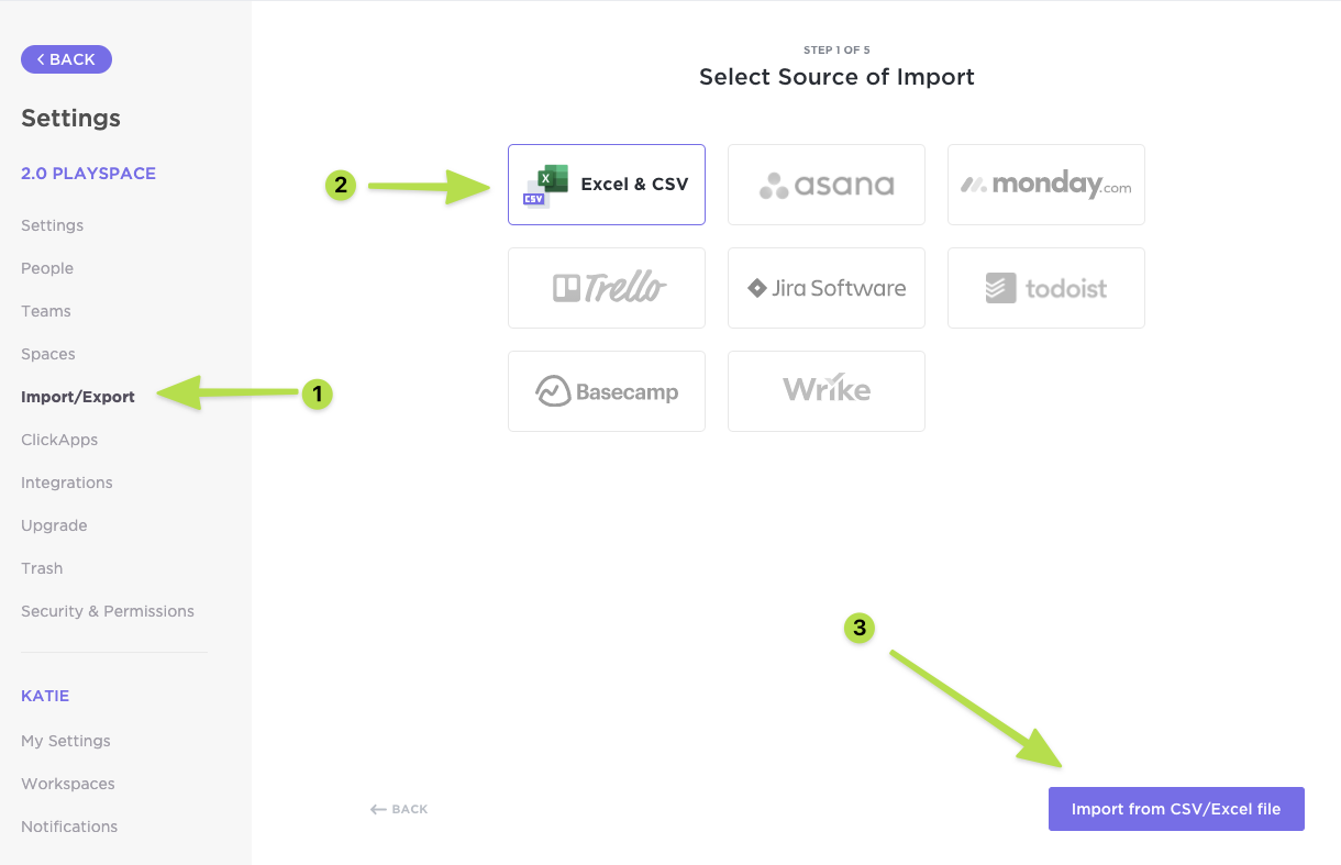 Use the Spreadsheets importer – ClickUp Help