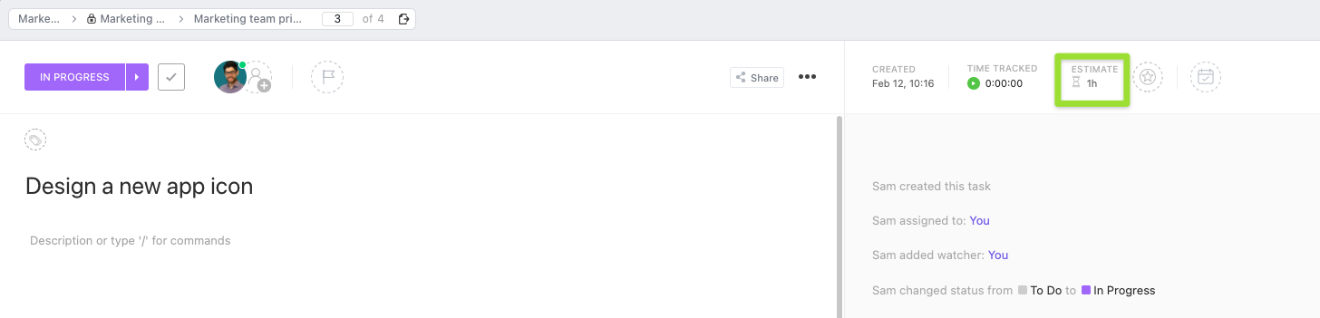 View Time Estimates ClickUp Help