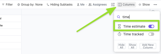 View Time Estimates ClickUp Help