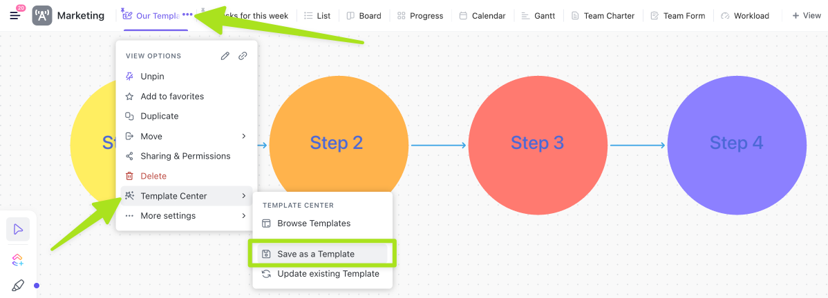 Create and use Whiteboard templates – ClickUp Help