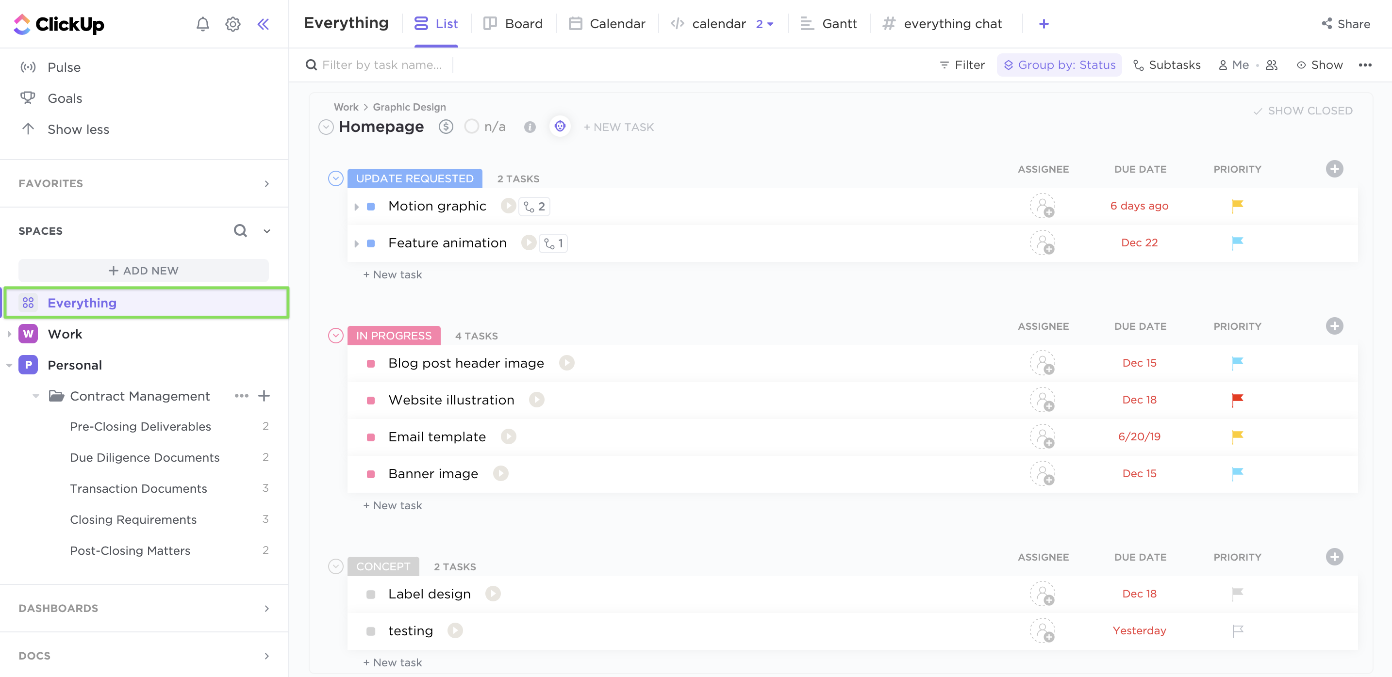 View All Your Tasks ClickUp Help